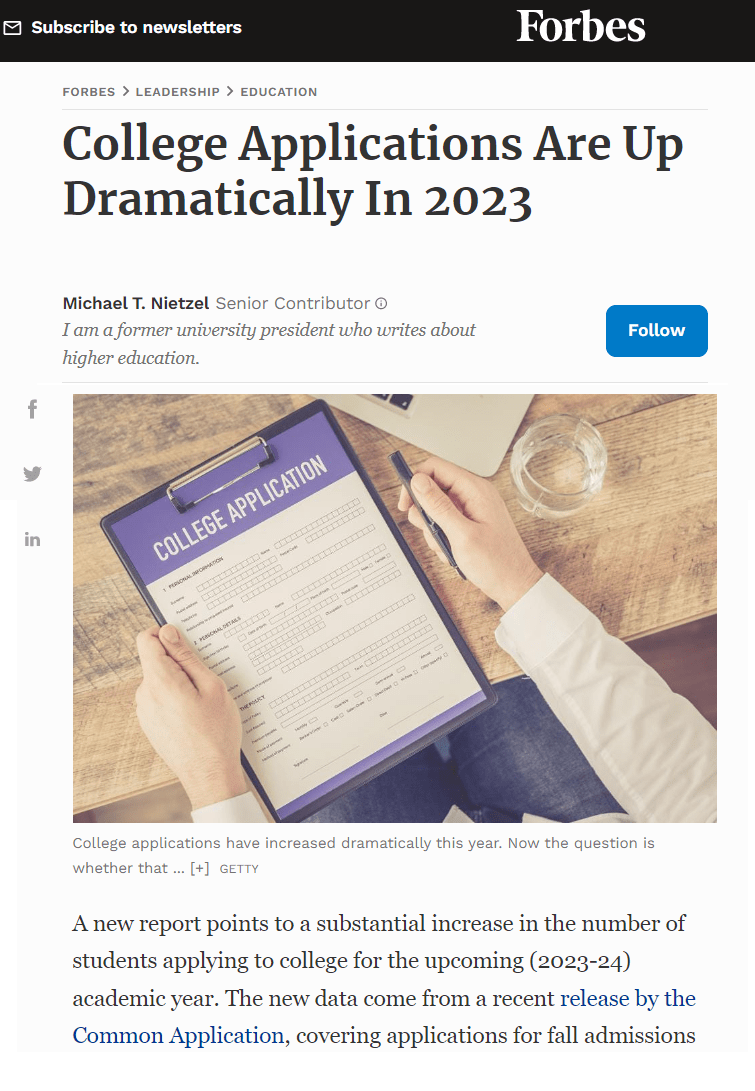 2023名校本科申请人数创新高，竞争激烈！ - 海华都市网